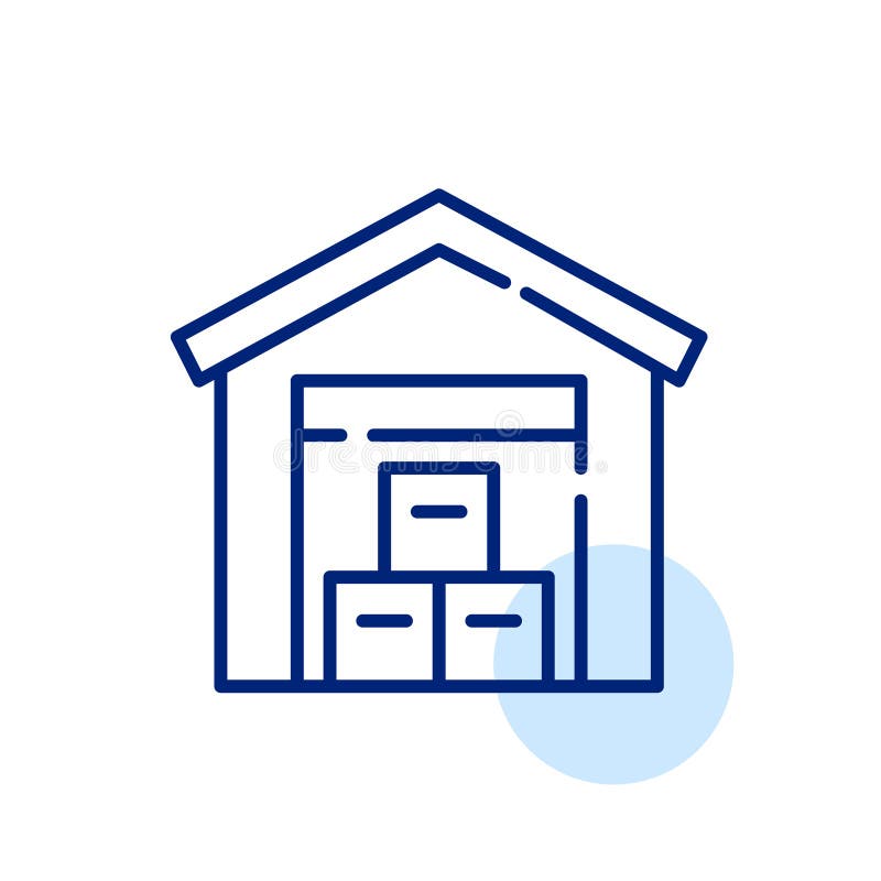 Warehouse with Stack of Parcels. Delivery Service. Pixel Perfect Icon ...