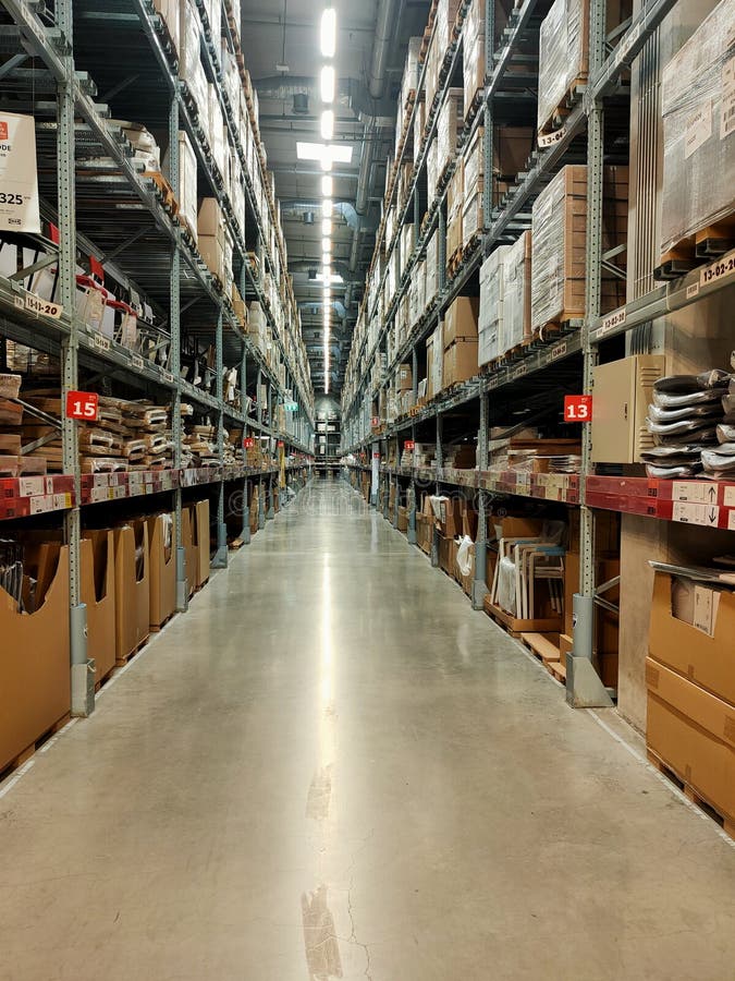 Warehouse Stacking Good View Stock Image - Image of indoor, arts: 169680003