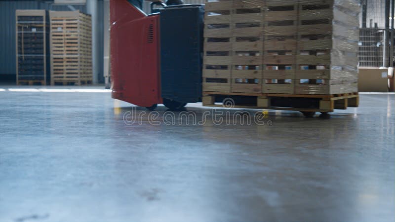Warehouse Stacking Vehicle Transporting Manufacture Production Boxes ...