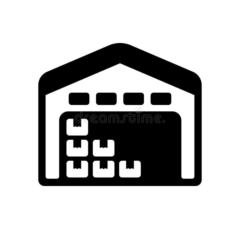 Warehouse (stock, Inventory) Vector Icon Illustration Stock Vector ...