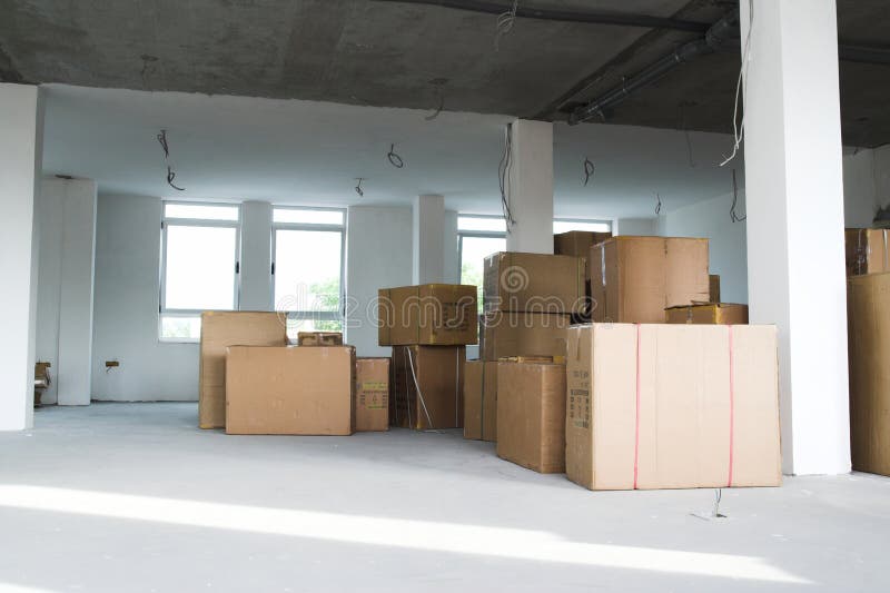 Warehouse with boxes stock photo. Image of business, package - 5317026