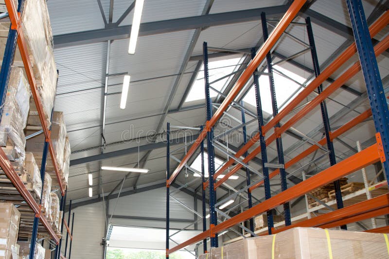 Warehouse Storage Cardboard Boxes Industry Package Rack Stock Photo ...