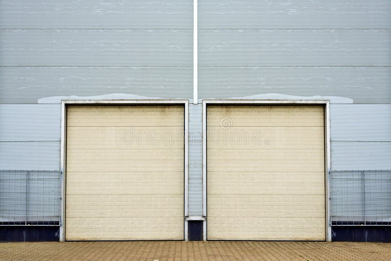 Warehouse Storage Doorsclosed. Stock Image - Image of distribution ...