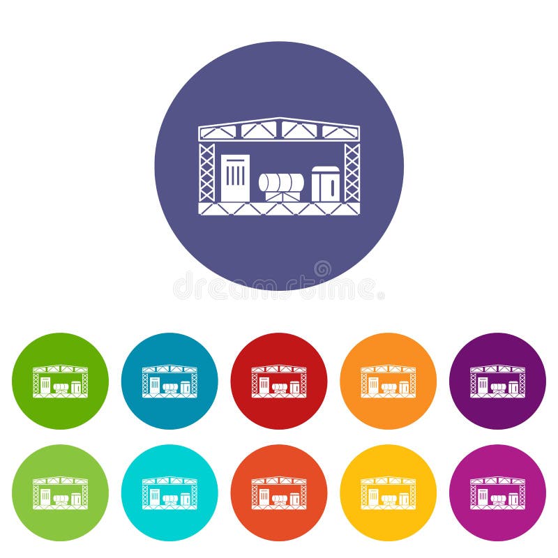 Warehouse and Storage Icons Set, Simple Style Stock Vector ...