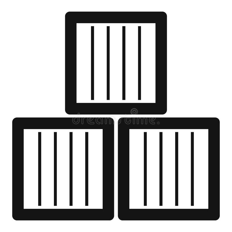 Warehouse Storage Icon Depicting Stacked Boxes for Logistics and ...