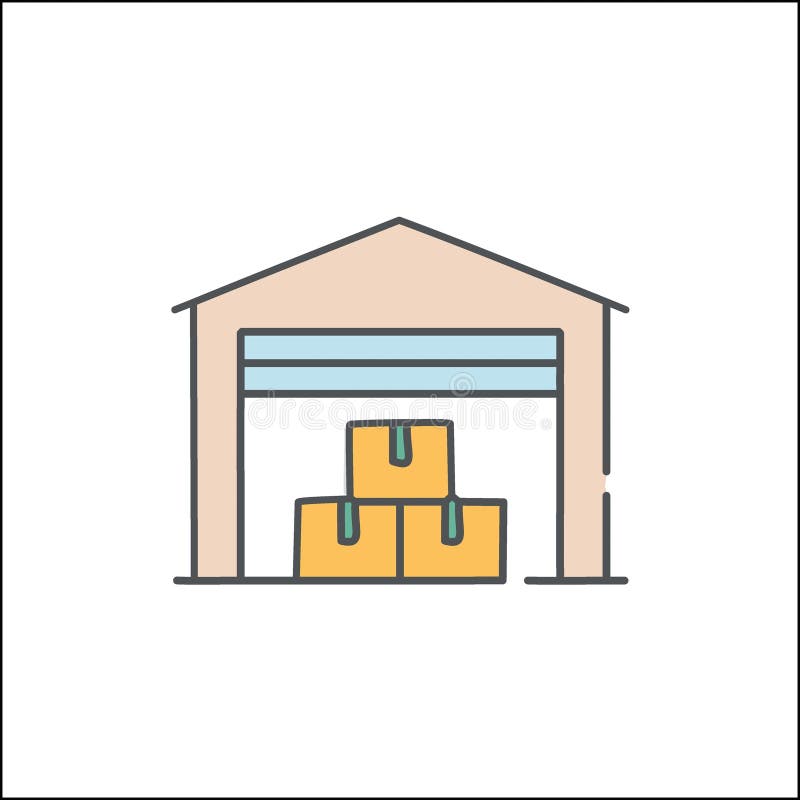 Warehouse Storage Icon. a Simple Line Icon Illustration of a Warehouse ...