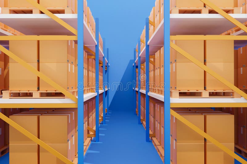 Warehouse Storage stock image. Image of modern, warehouse - 365594703