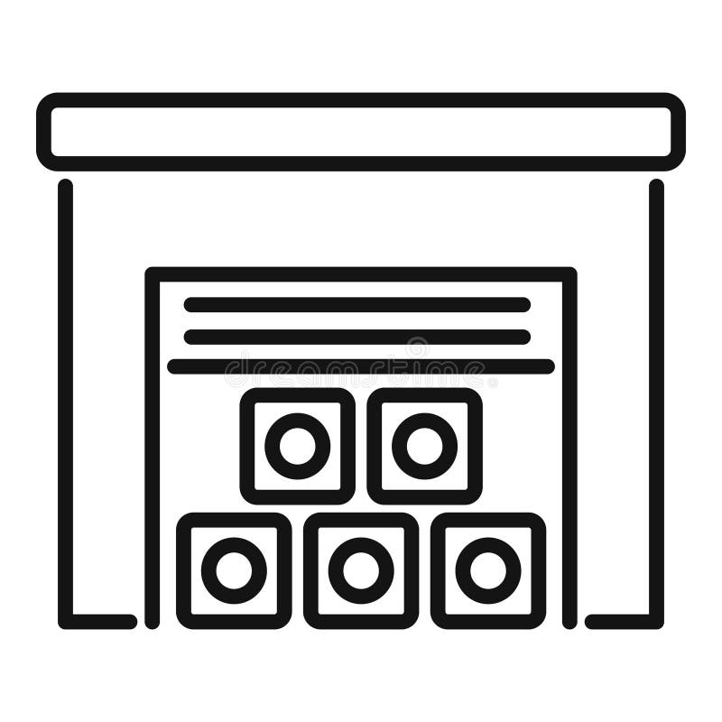 Warehouse Storage Room is Storing Six Cardboard Boxes Stock ...