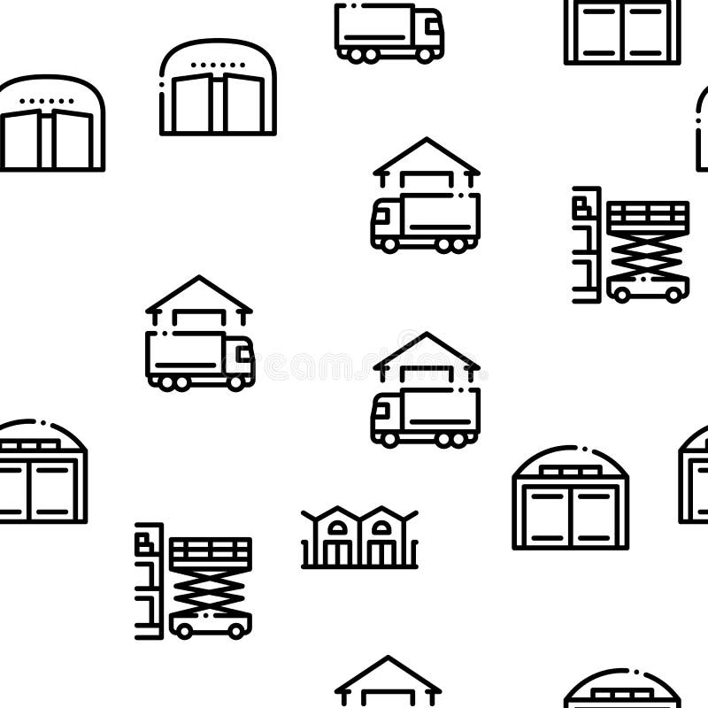 Warehouse and Storage Seamless Pattern Vector Stock Vector ...