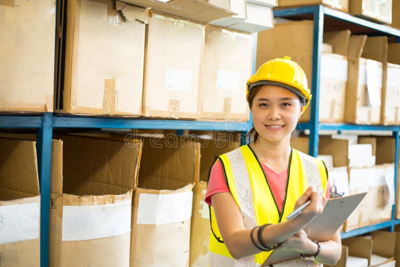 Warehouse storage, worker stock image. Image of factory - 75042105
