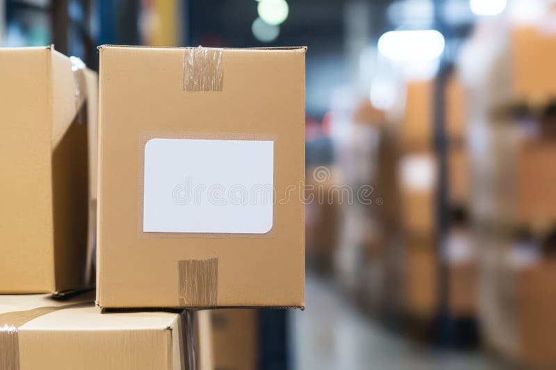 Warehouse Storing Boxes of Goods Stock Photo - Image of shipping ...