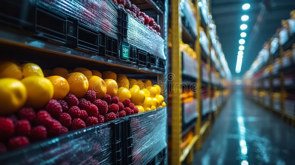 Warehouse Storing Perishable Goods with Climate Control for Efficient ...