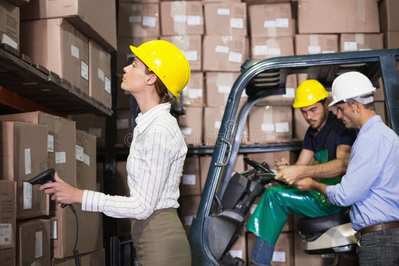 Warehouse Team Working during Busy Period Stock Photo - Image of ...