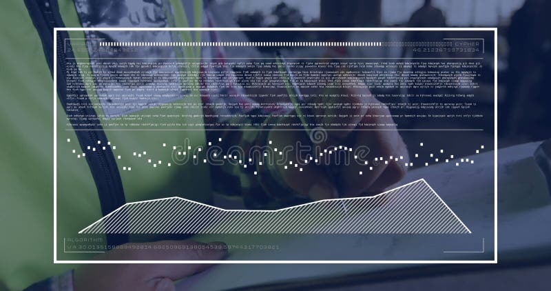 Warehouse Tech Tapping Tablet Logging Data and Animating Overlay ...