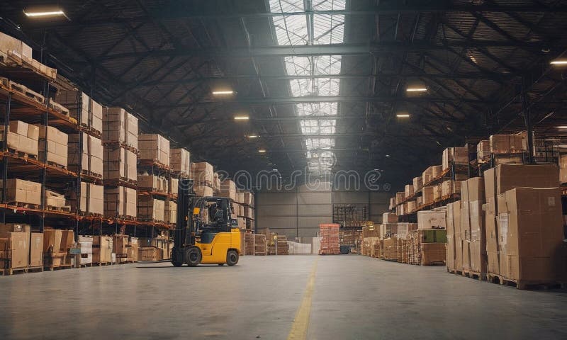 Warehouse and Warehouse Technologies. Racks, Boxes, Pallets, Loaders ...