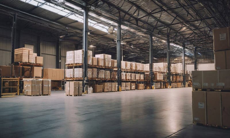Warehouse and Warehouse Technologies. Racks, Boxes, Pallets, Loaders ...