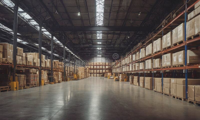 Warehouse and Warehouse Technologies. Racks, Boxes, Pallets, Loaders ...
