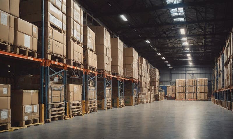 Warehouse and Warehouse Technologies. Racks, Boxes, Pallets, Loaders ...