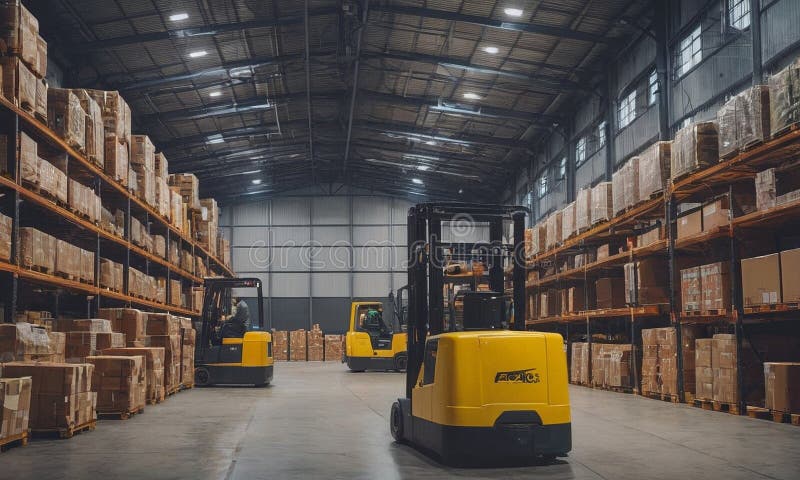 Warehouse and Warehouse Technologies. Racks, Boxes, Pallets, Loaders ...