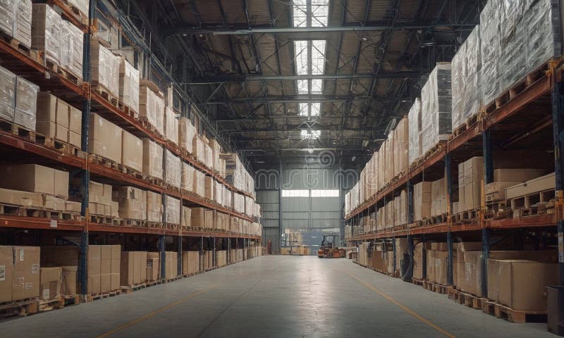 Warehouse and Warehouse Technologies. Racks, Boxes, Pallets, Loaders ...