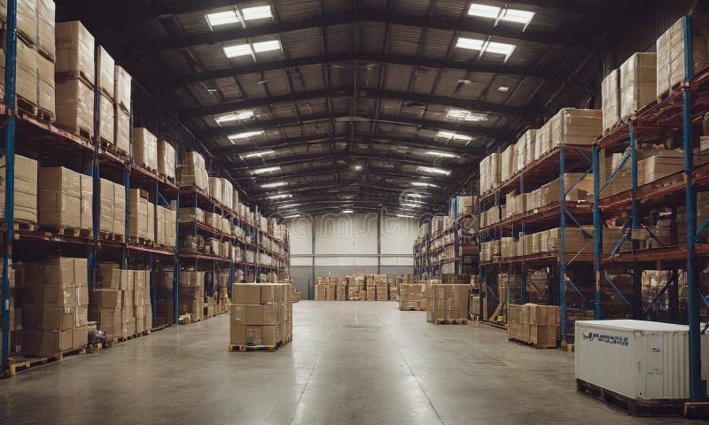 Warehouse and Warehouse Technologies. Racks, Boxes, Pallets, Loaders ...