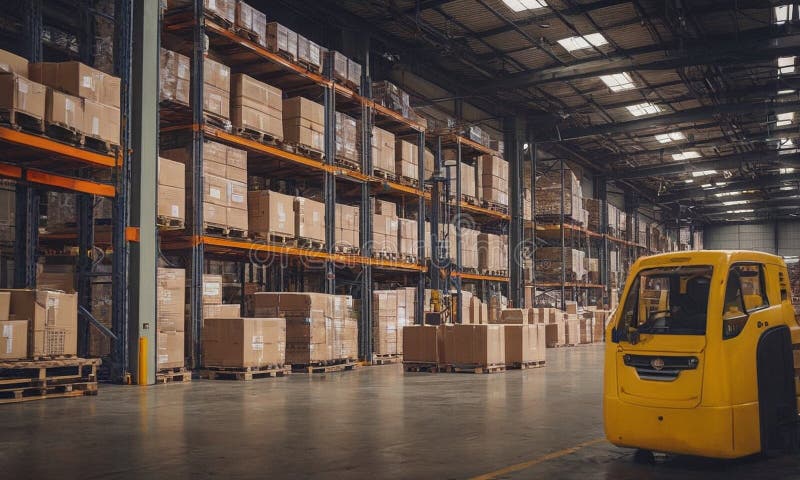 Warehouse and Warehouse Technologies. Racks, Boxes, Pallets, Loaders ...