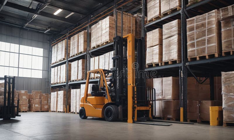 Warehouse and Warehouse Technologies. Racks, Boxes, Pallets, Loaders ...