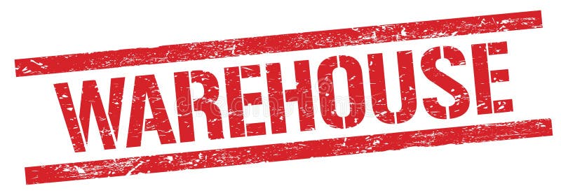 WAREHOUSE Text on Red Grungy Rectangle Stamp Stock Illustration ...