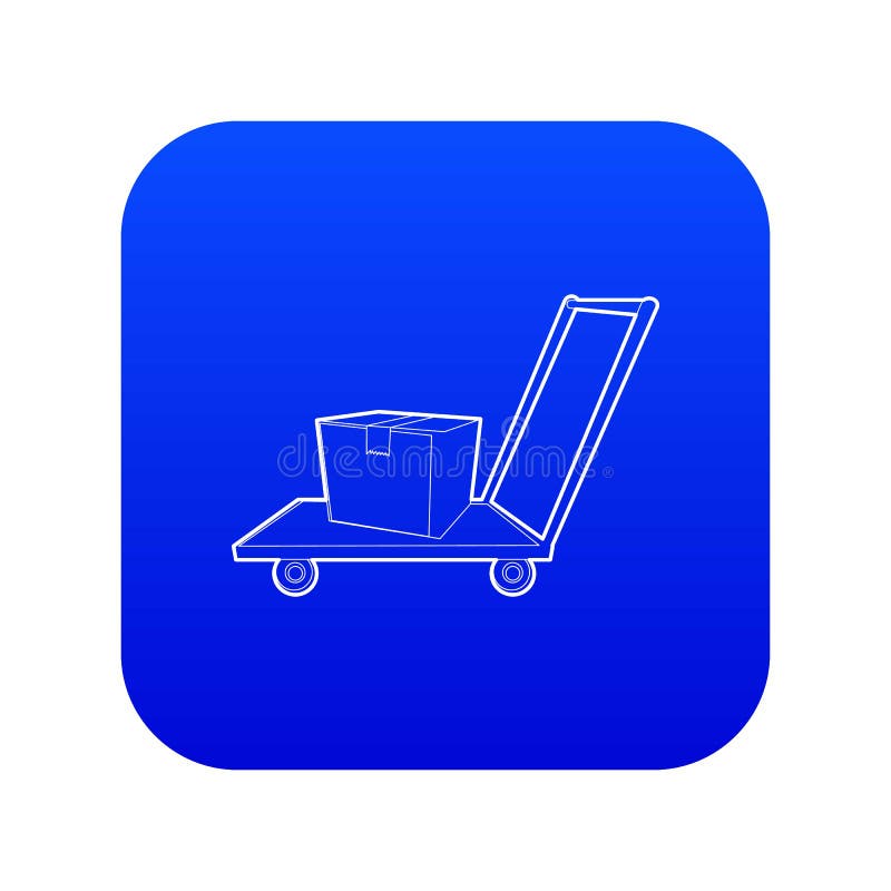 Warehouse Trolley Icon, Cartoon Style Stock Vector - Illustration of ...