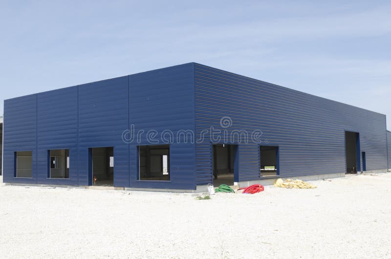 Warehouse Under Construction Stock Photo - Image of real, logistics ...