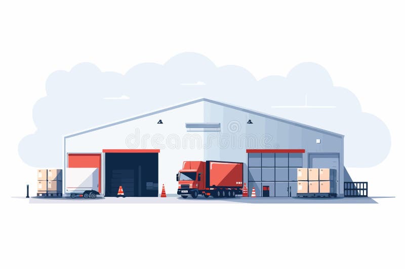 Warehouse Vector Flat Minimalistic Isolated Illustration Stock Vector ...