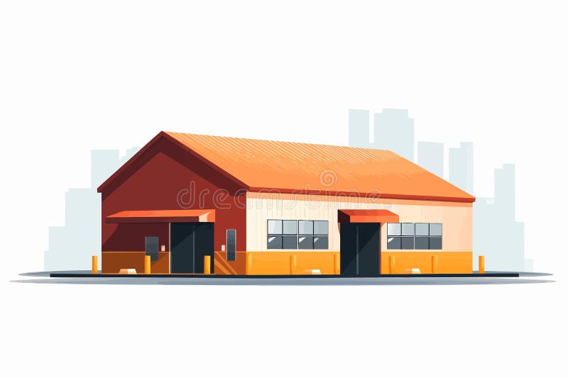 Warehouse Vector Flat Minimalistic Isolated Illustration Stock Vector ...