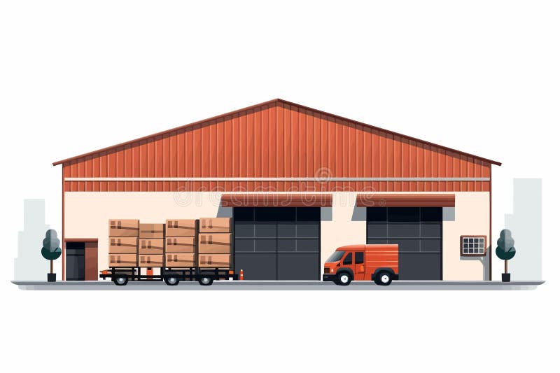 Warehouse Vector Flat Minimalistic Isolated Illustration Stock Vector ...