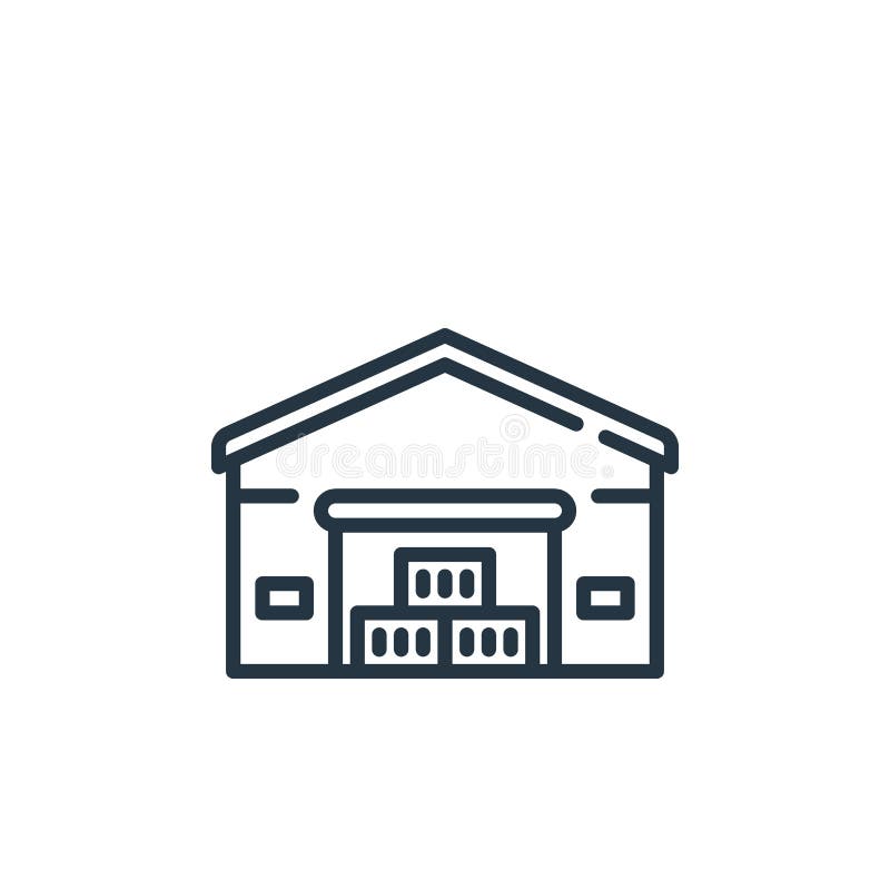 Warehouse Vector Icon. Warehouse Editable Stroke. Warehouse Linear ...