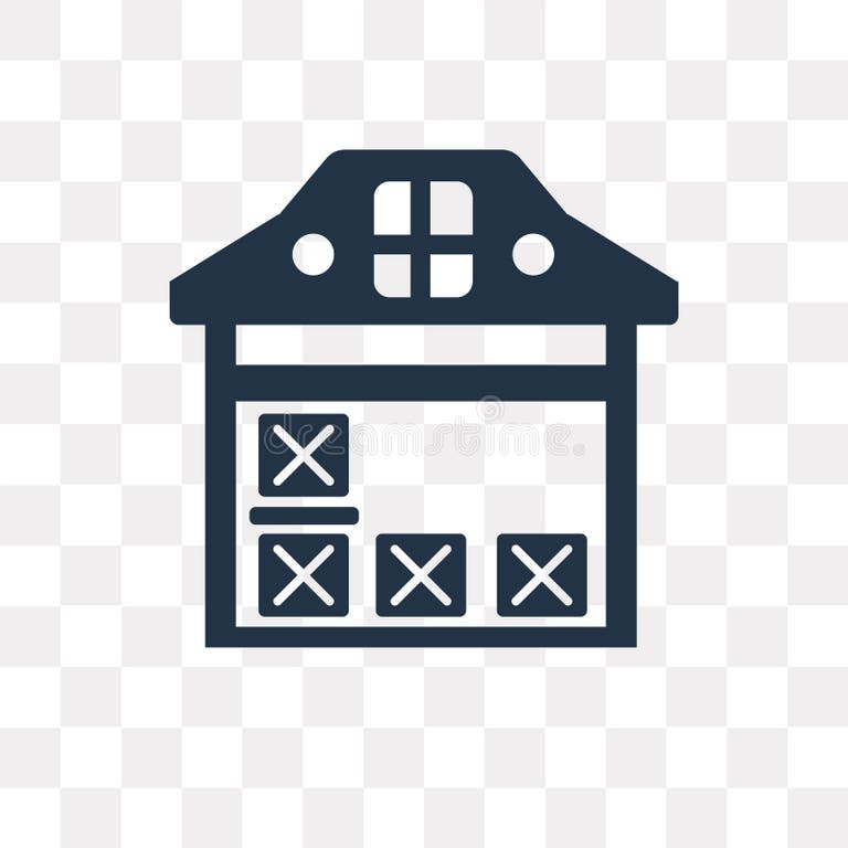 Warehouse Vector Icon Isolated on Transparent Background, Warehouse ...