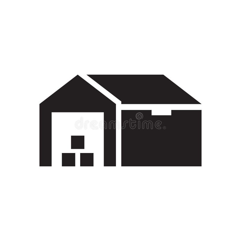 Warehouse Vector Icon Logo Design Stock Vector - Illustration of ...