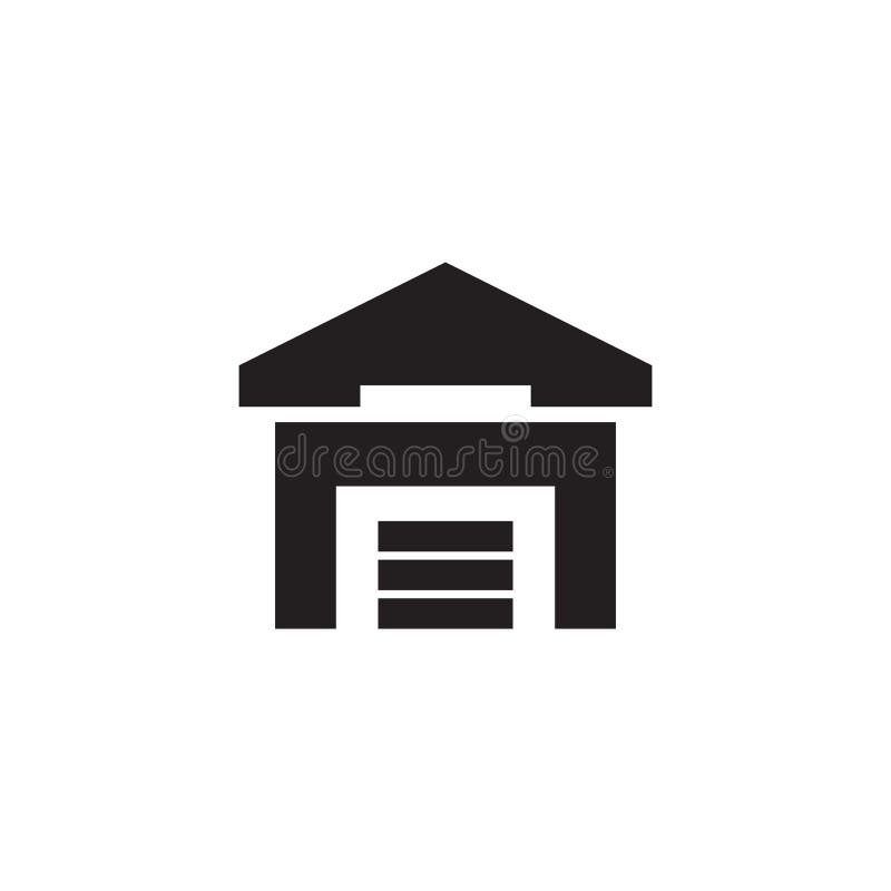Warehouse Vector Icon Logo Design Stock Vector - Illustration of ...
