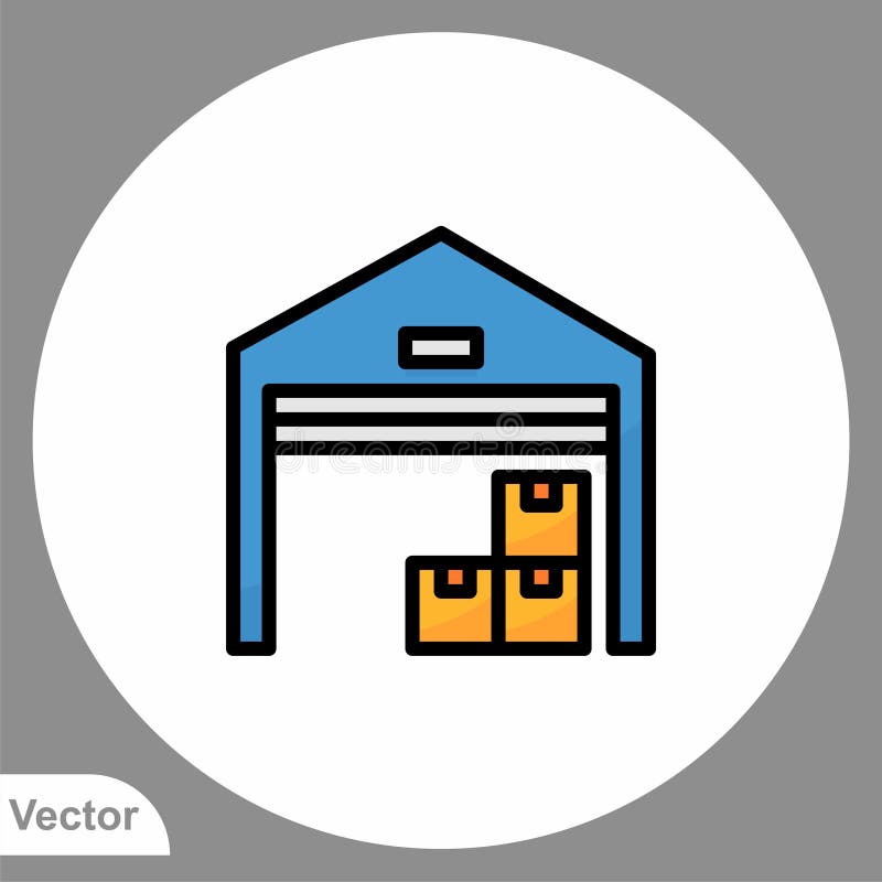 Warehouse Vector Icon Sign Symbol Stock Vector - Illustration of ... Warehouse Vector Icon Sign Symbol Stock Vector - Illustration of ...