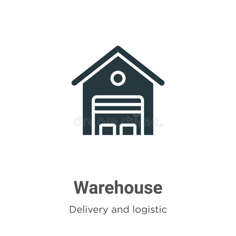 Warehouse Vector Icon on White Background. Flat Vector Warehouse Icon ...