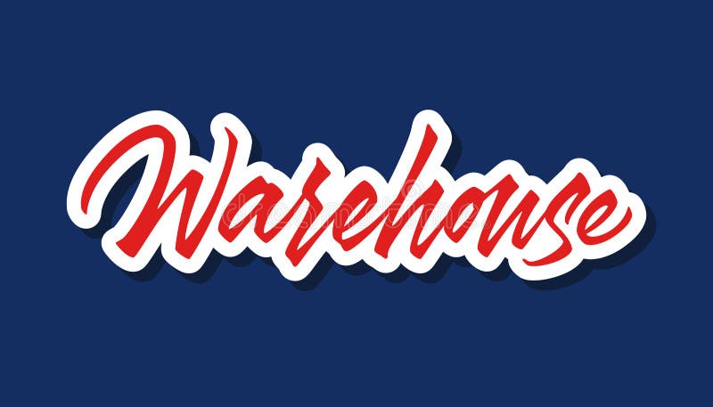 Warehouse vector lettering stock vector. Illustration of design - 149419294