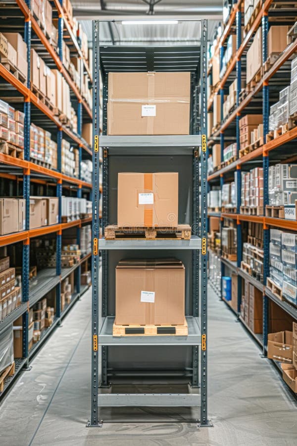 Spacious Warehouse Stocked Shelves Various Products Stock Photos - Free ...