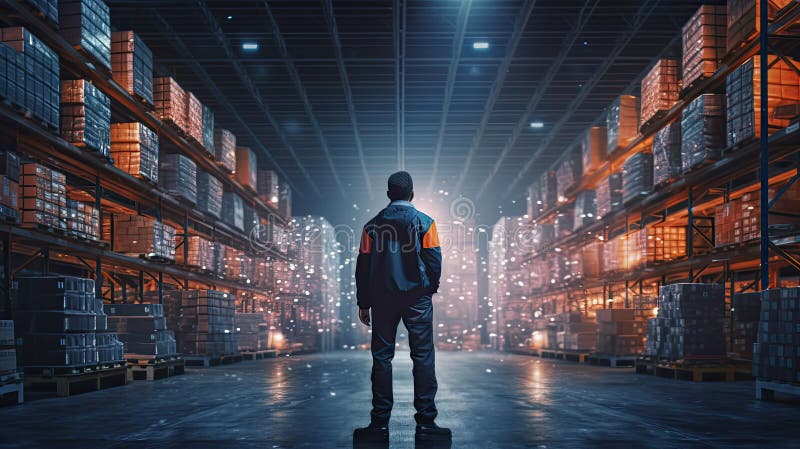 Warehouse view stock illustration. Illustration of freight - 279877060