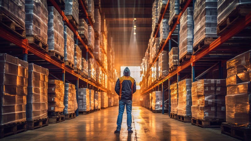 Warehouse view stock illustration. Illustration of shipping - 279877085