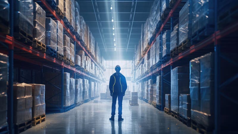 Warehouse view stock illustration. Illustration of manager - 279877101