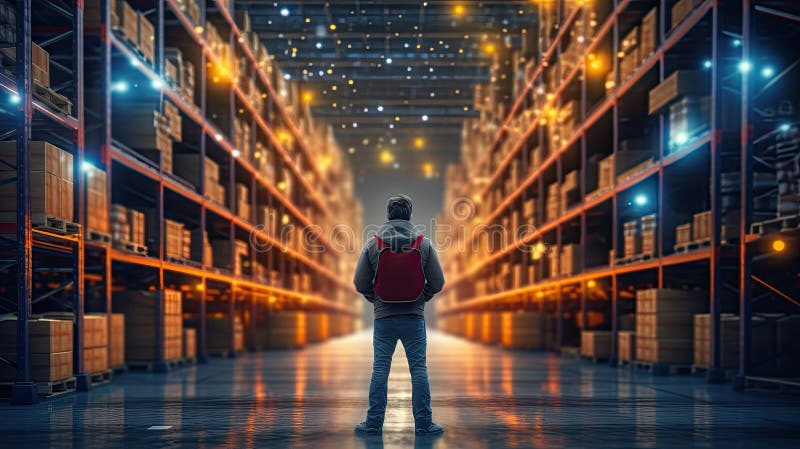 Warehouse view stock illustration. Illustration of industry - 279877122