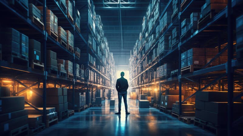 Warehouse view stock illustration. Illustration of logistic - 279877129