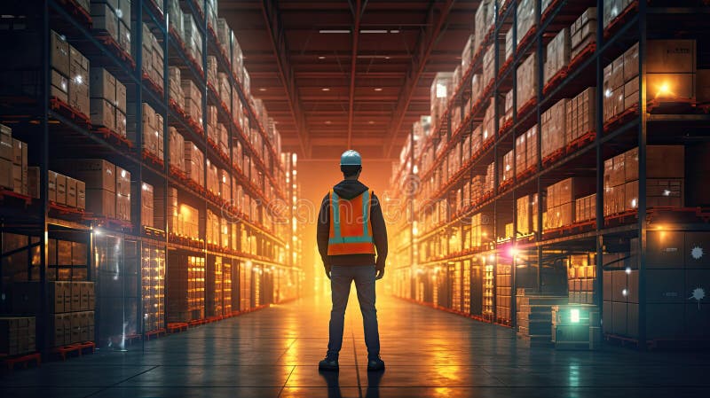 Warehouse view stock illustration. Illustration of logistic - 279877157