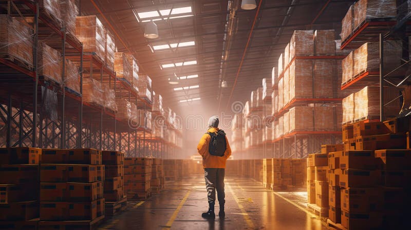 Warehouse view stock illustration. Illustration of warehouse - 279877158