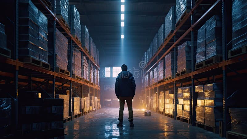 Warehouse view stock illustration. Illustration of industry - 279877191