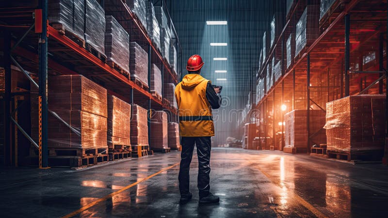 Warehouse view stock illustration. Illustration of warehouse - 279877201